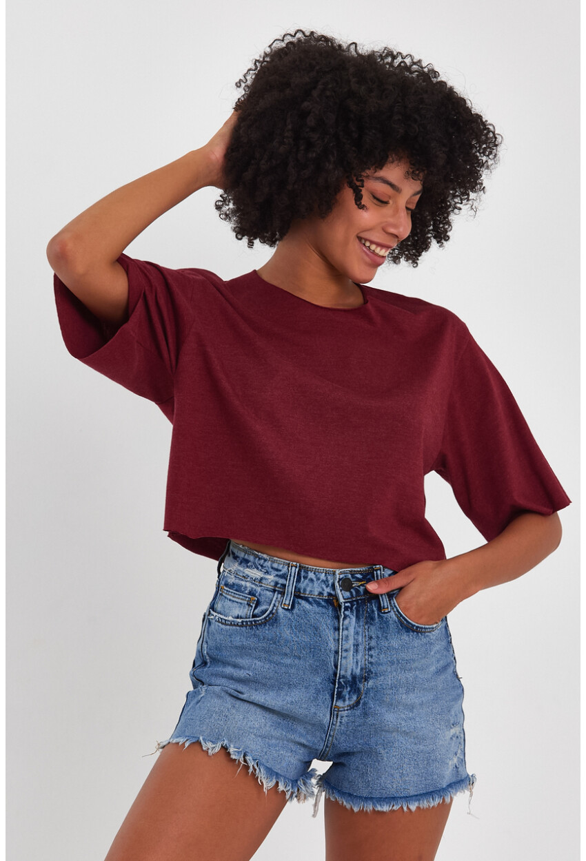Kadın Basic Oversize Crop